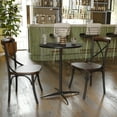 BizChair 24'' Round Wood Cocktail Table with 30'' and 42'' Columns ...