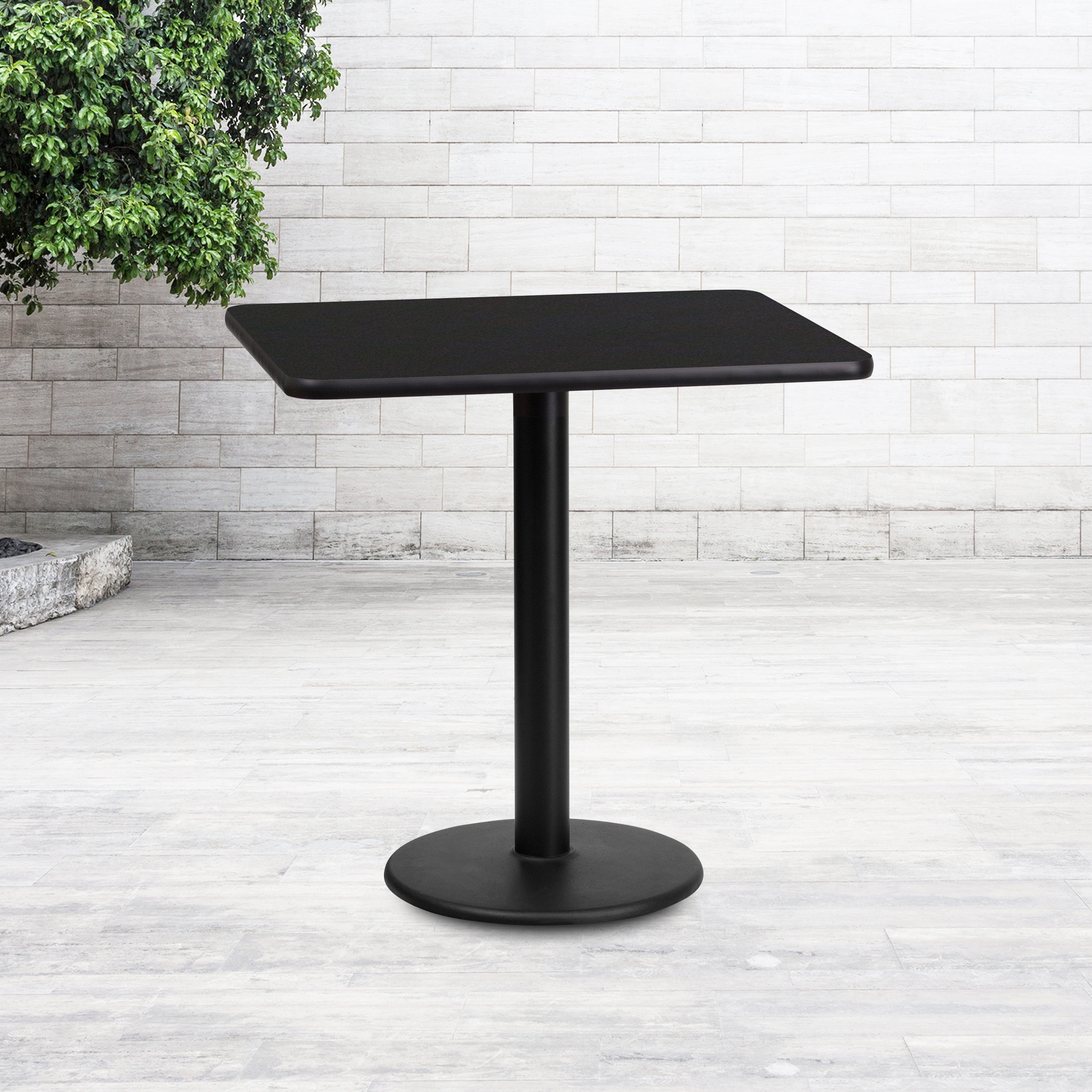BizChair 24'' x 30'' Rectangular Black Laminate Table Top with 18 ...