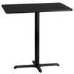 BizChair 30'' x 42'' Rectangular Black Laminate Table Top with 23.5'' x ...