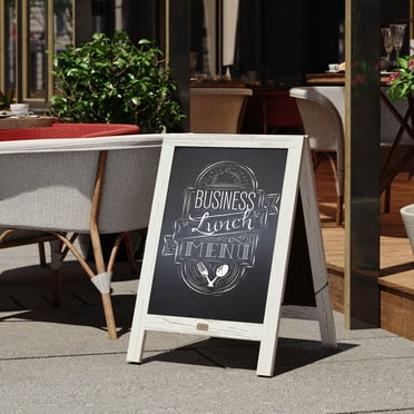 Wooden A-Frame Chalkboard Sign 40" x 20" Magnetic Sidewalk Menu Board ...