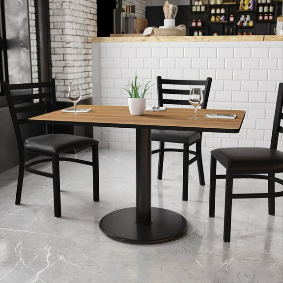 Emma + Oliver 30" x 48" Rectangle Butcher Block Style Table Top ...