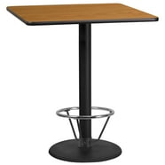 BizChair 72'' x 12'' x 12'' Birchwood Bar Top Riser with Silver Legs ...