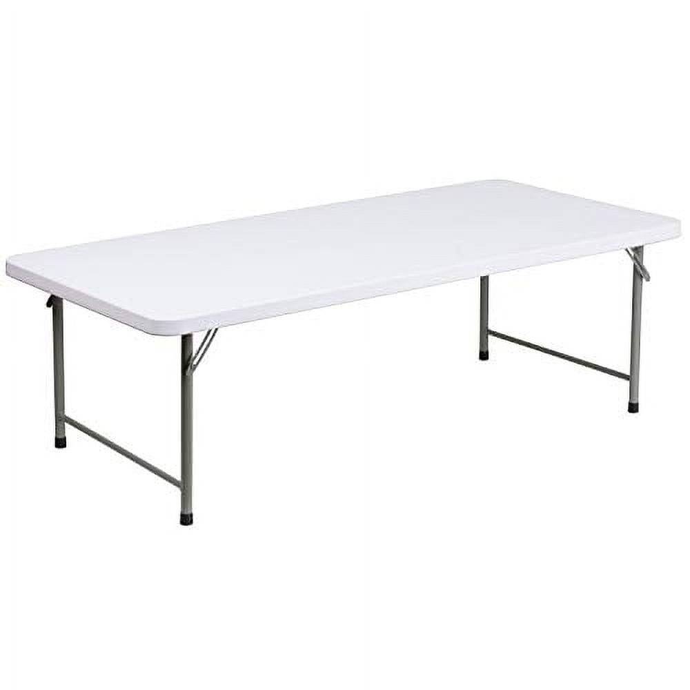 BizChair 4.93-Foot Kid's Granite White Plastic Folding Activity Table ...