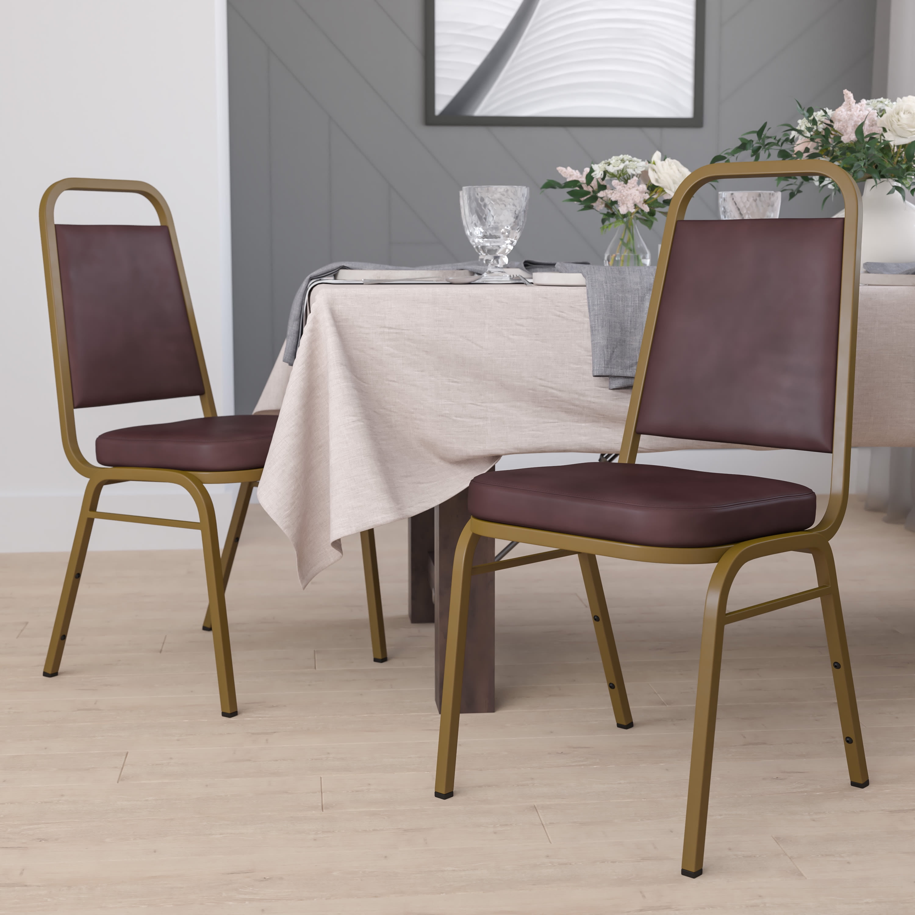 BizChair Hercules Series Adult Size Trapezoidal Stacking Banquet Chairs ...