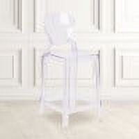 BizChair 4 Pk. Ghost Counter Stool with Tear Back in Transparent ...
