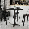 BizChair 42'' Round Black Laminate Table Top with 33'' x 33'' Bar ...