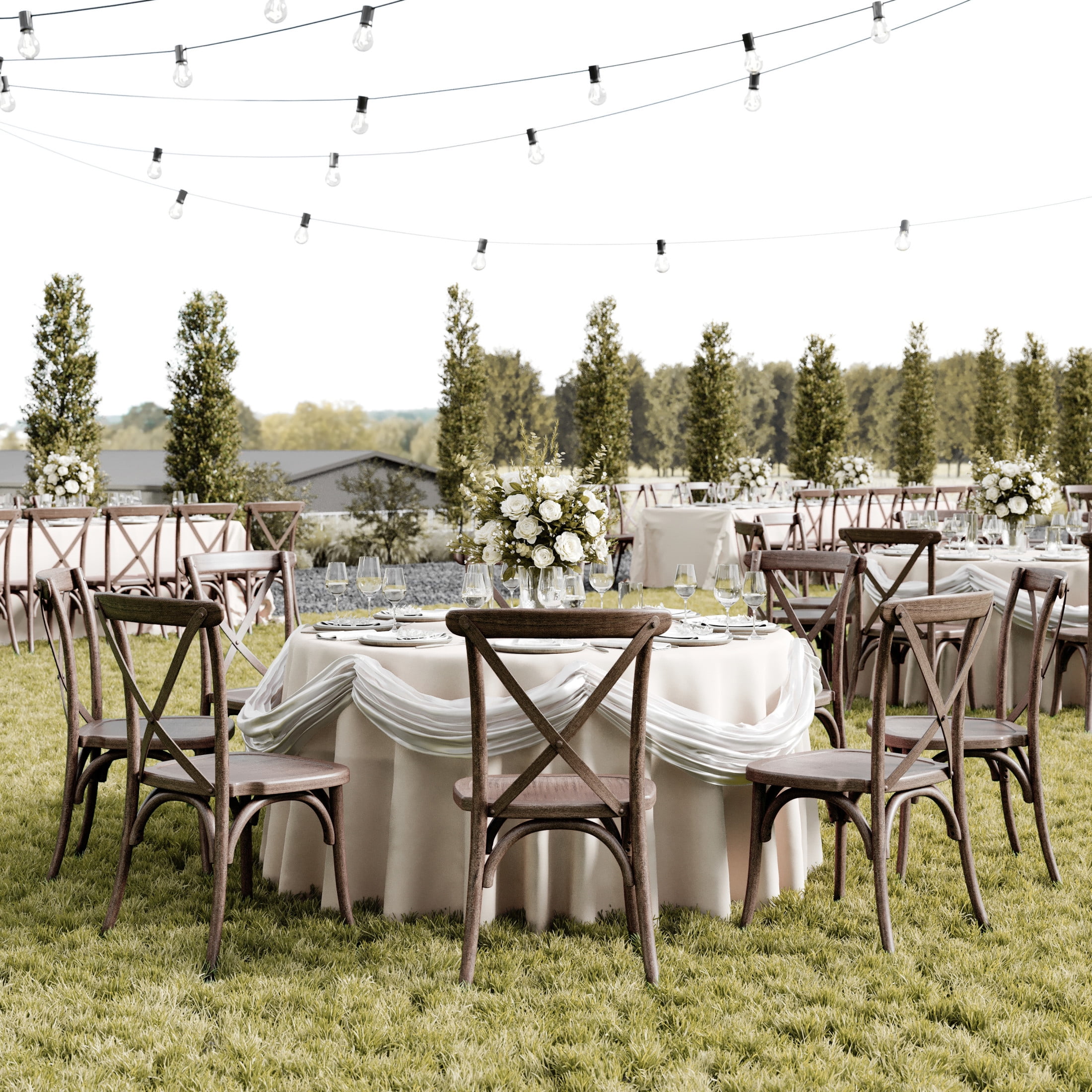 BizChair Commercial Dark Brown Indoor/Outdoor Wood Look Stackable Resin ...