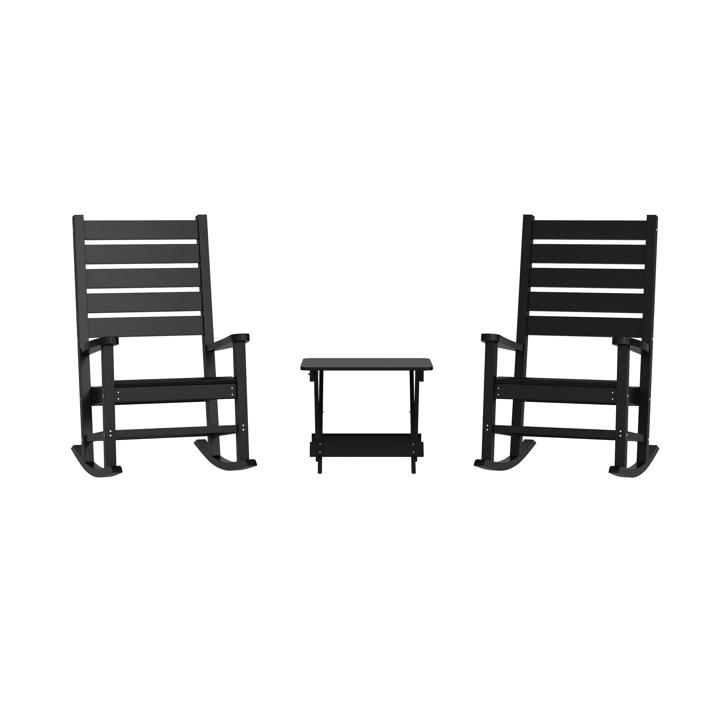 BizChair Commercial Grade 3-Piece Indoor/Outdoor Set with 2 ...