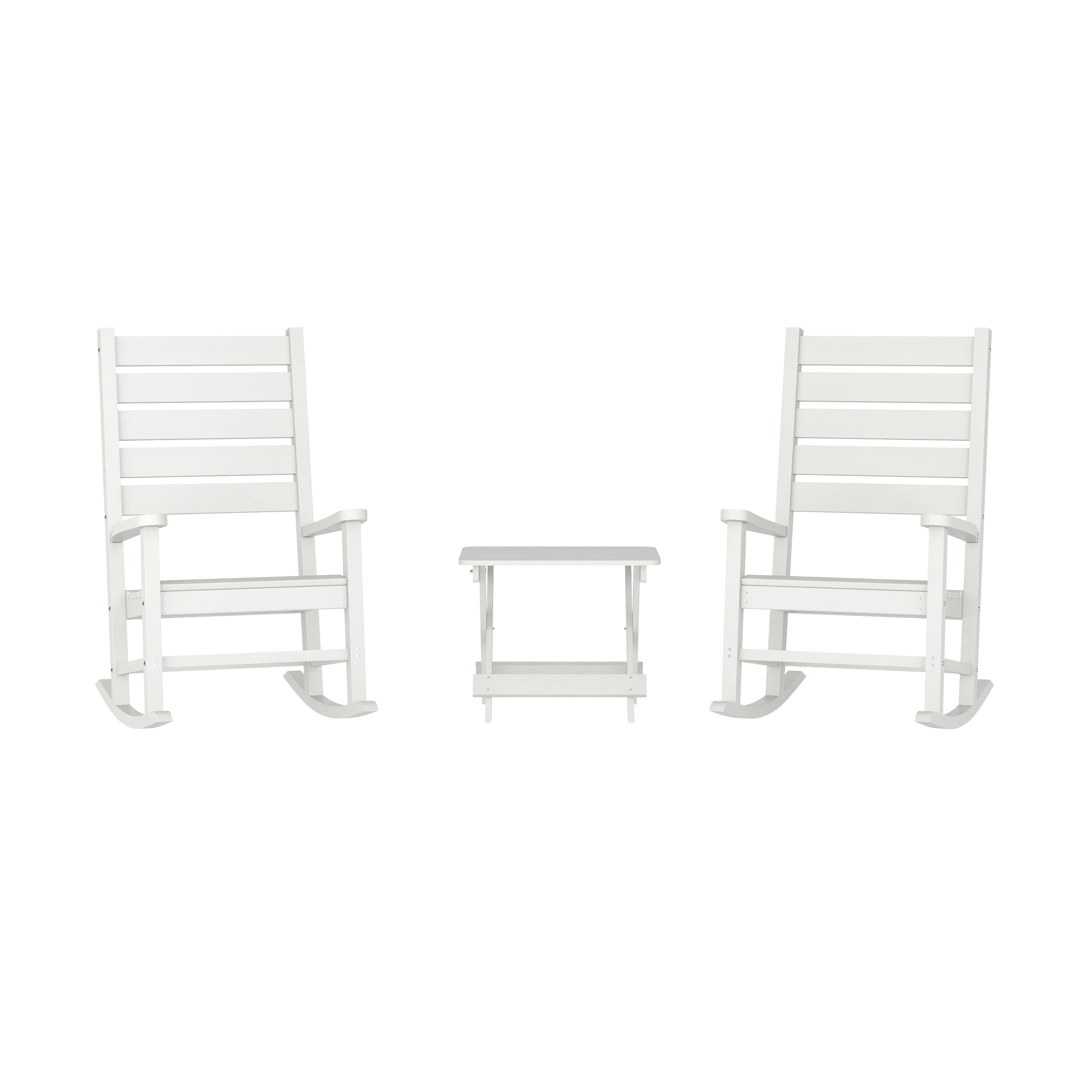 BizChair Commercial Grade 3-Piece Indoor/Outdoor Set with 2 ...