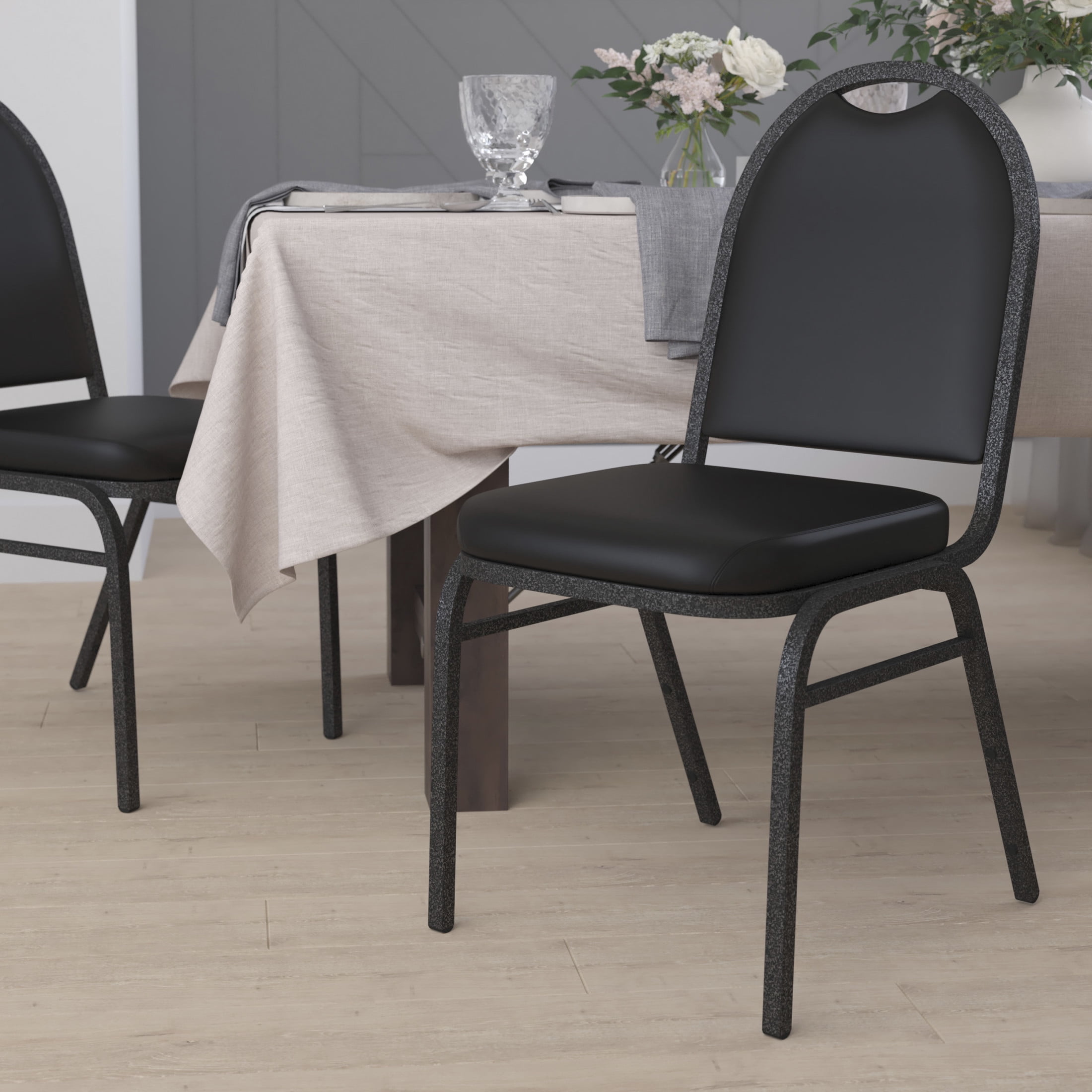 BizChair Commercial Grade 500 LB. Capacity Dome Back Stacking Banquet ...