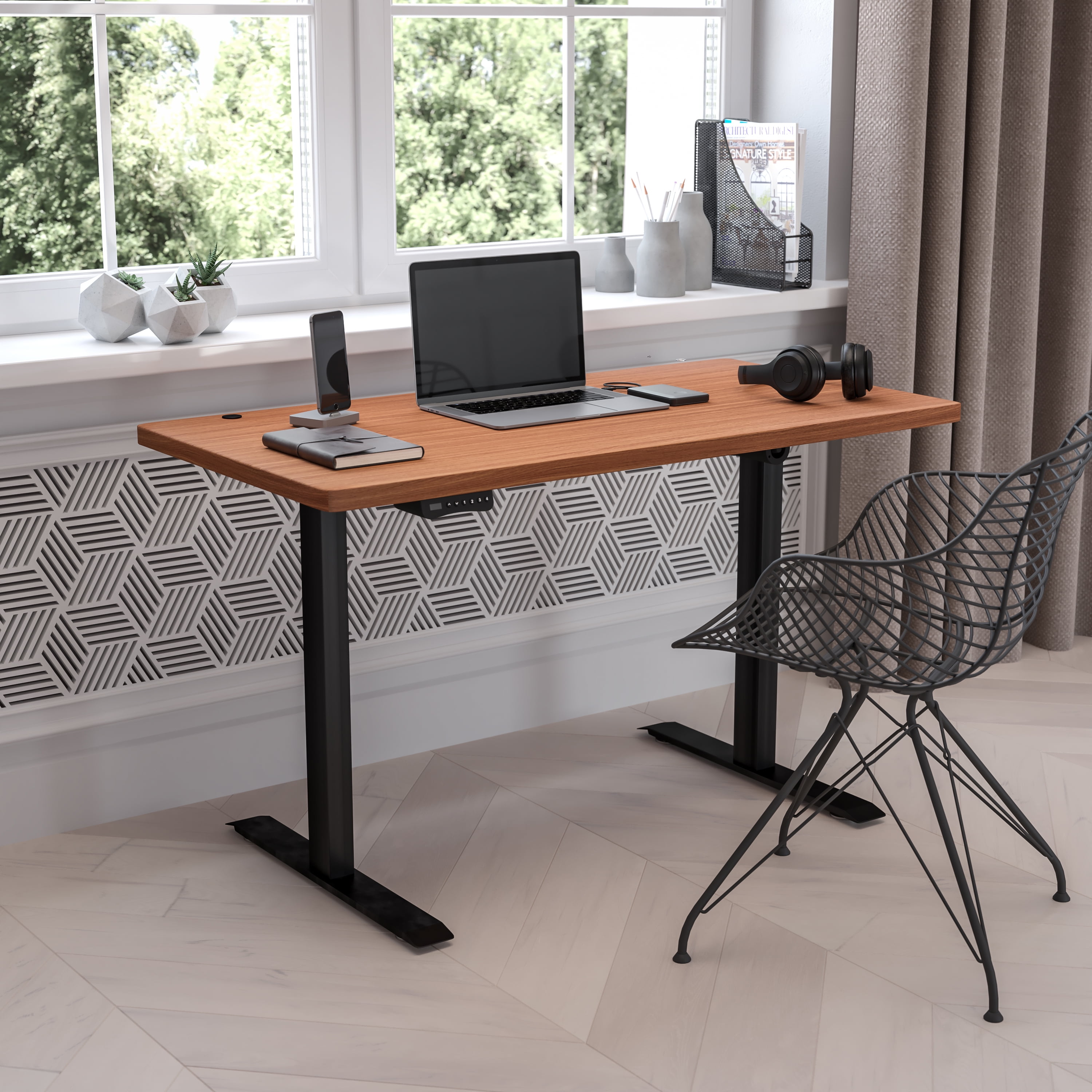 BizChair Electric Height Adjustable Standing Desk - Table Top 48" Wide ...