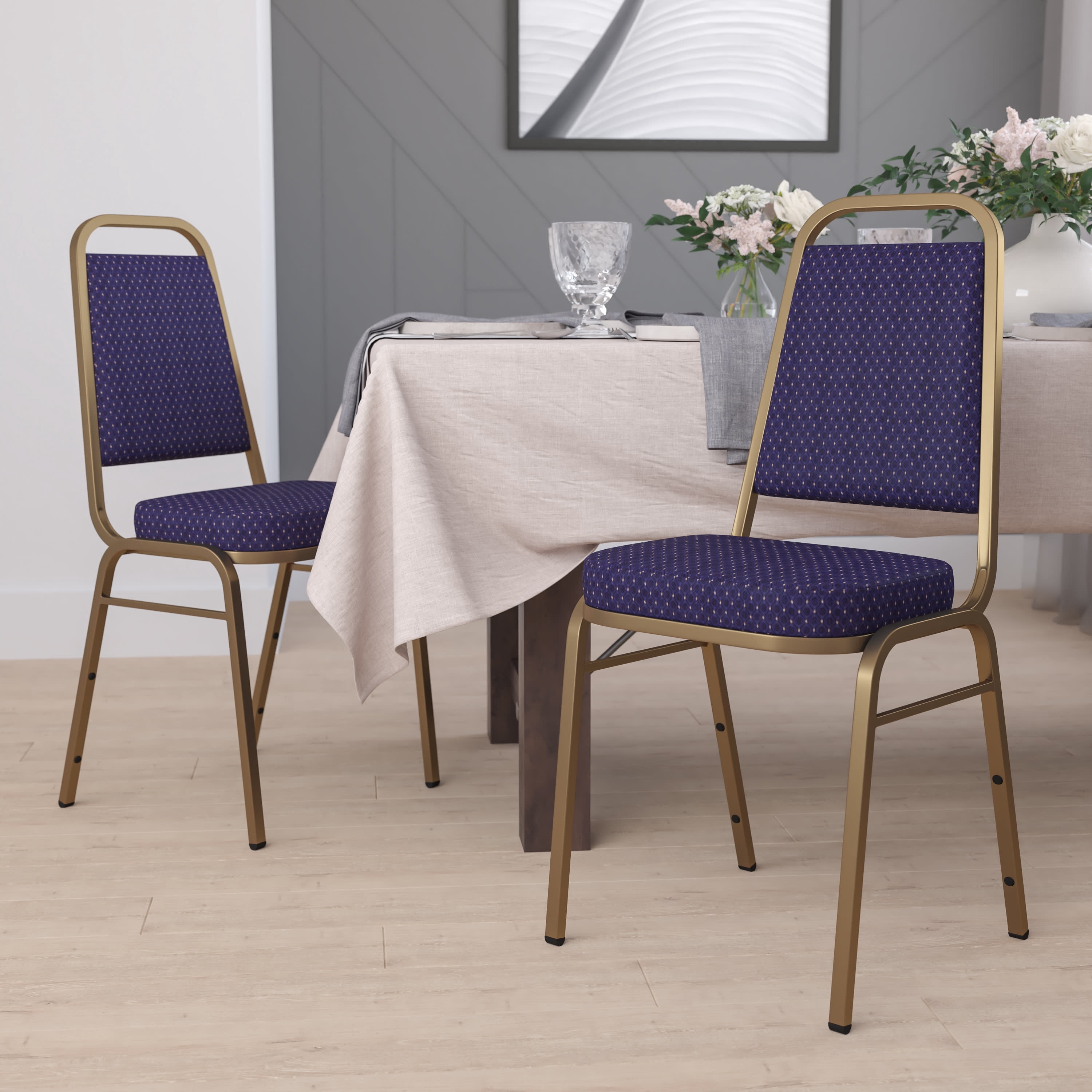 BizChair Hercules Series Adult Size Trapezoidal Stacking Banquet Chairs ...