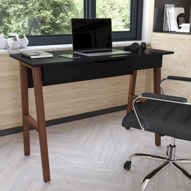 BizChair Home Office Writing Computer Desk with Drawer - Table Desk for ...