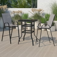 SAFAVIEH Outdoor Collection Pate 3-Piece Bar Table Bistro Set Natural ...