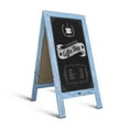 BizChair Vintage Robin Blue Wooden A-Frame Chalkboard / Sidewalk ...