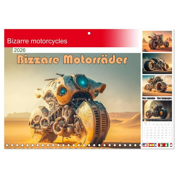 Bizarre motorcycles (Monthly Wall Calendar 2026 16.5 x 23.4 (open ...