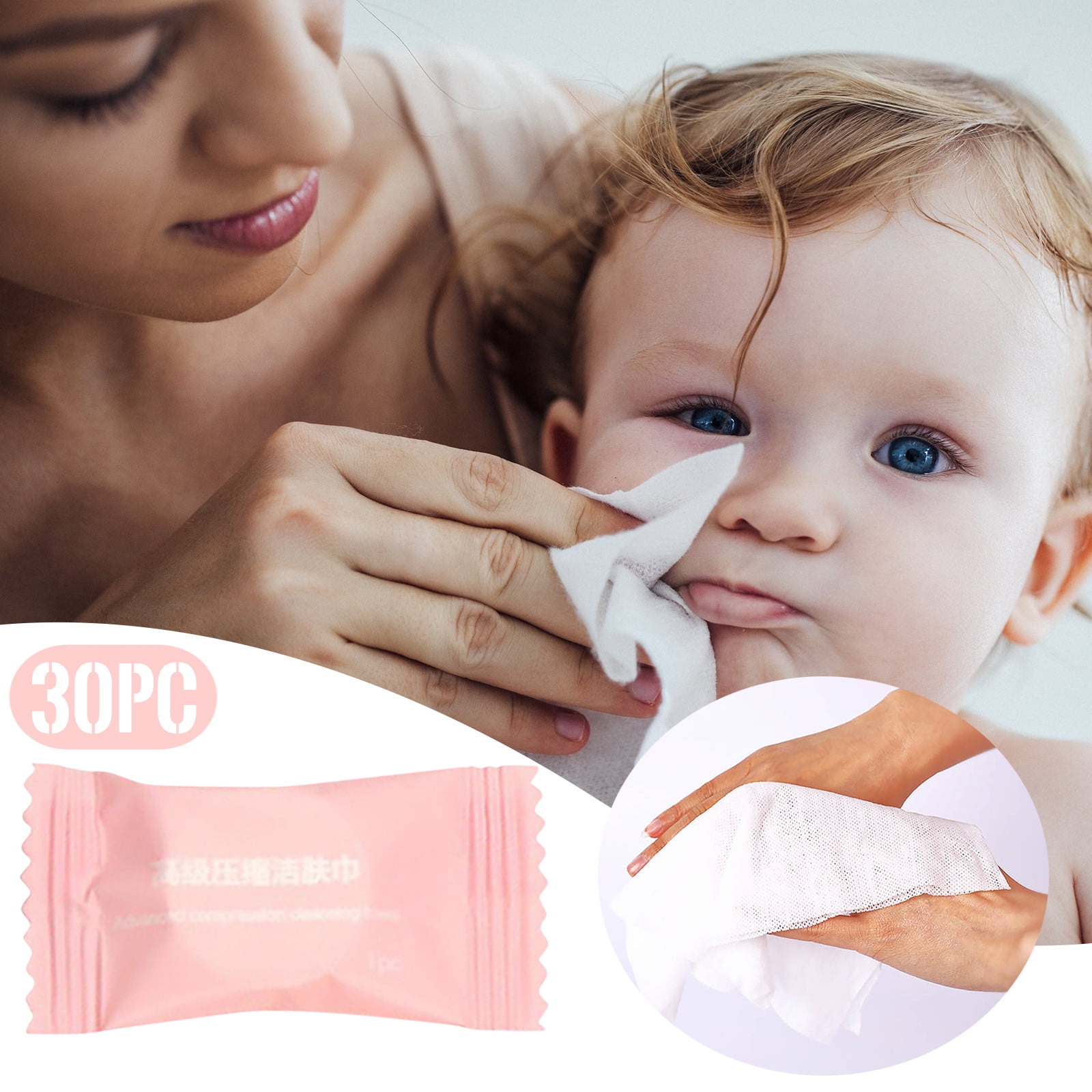 Bizhua 30 Capsules Bag - Compressed Towel Travel Pack Disposable Face ...