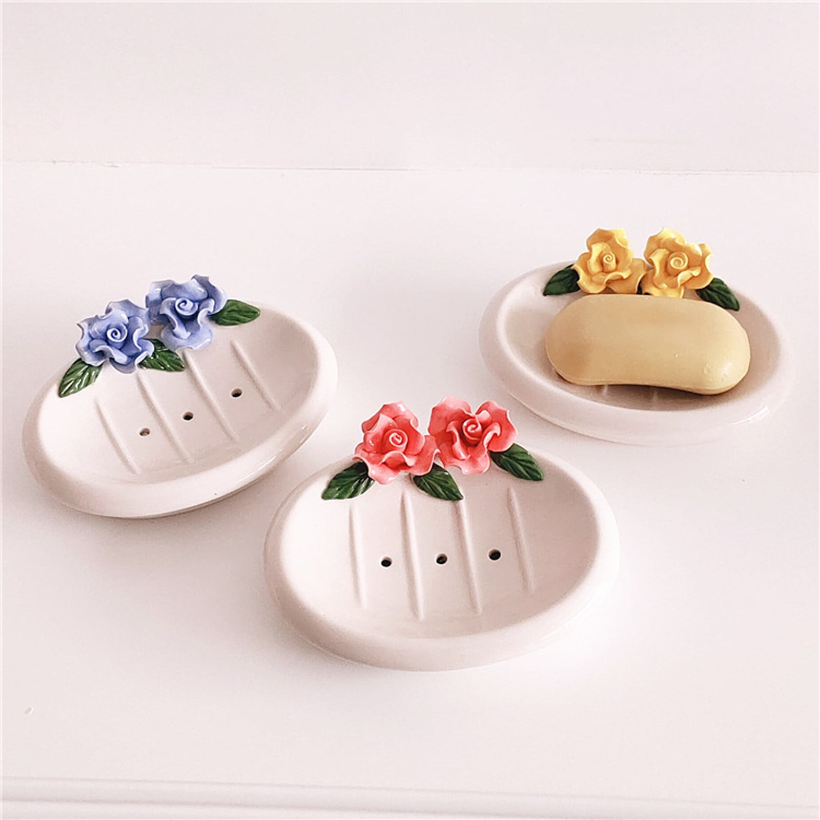Bizhua Ceramic Soap Box Bcute Flower Ceramic Soap Box Furnishing ...