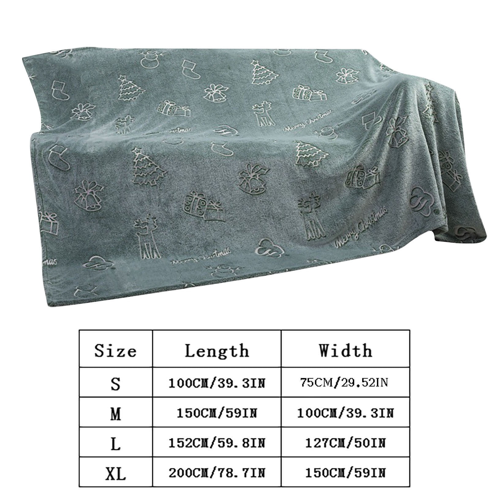Bizhua Christmas Luminous Warm Blanket Purple M 100X150Cmwinter Glow in ...