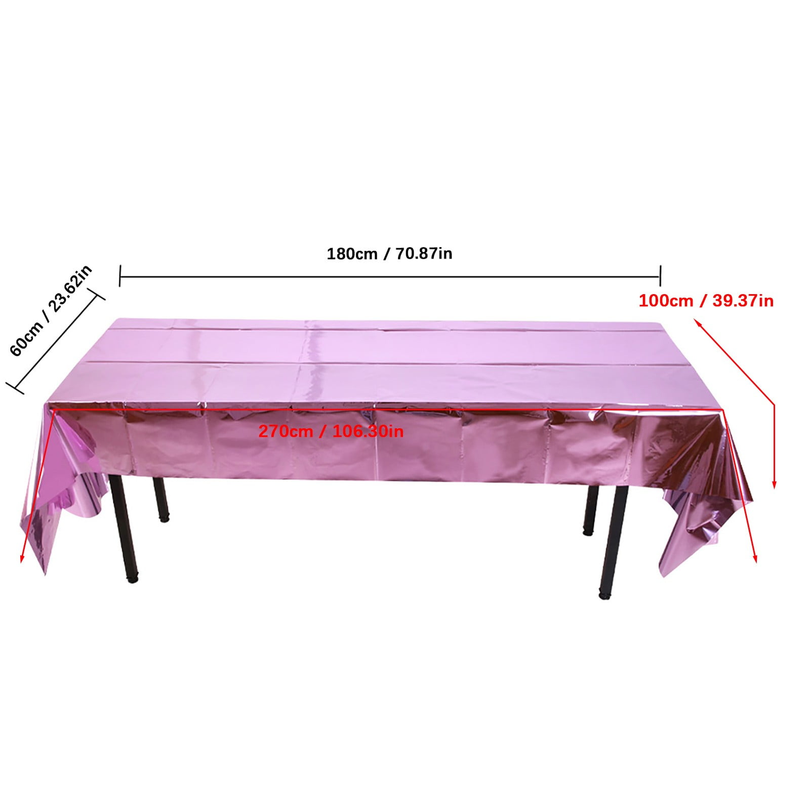 Bizhua Christmas Shiny Disposable Tablecloth Pinkpet Shiny Disposable ...