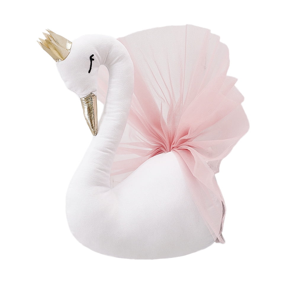 Bizhua Crown Swan Wall Hanging Decor Pinkswan Wall 3D Object Decoration ...