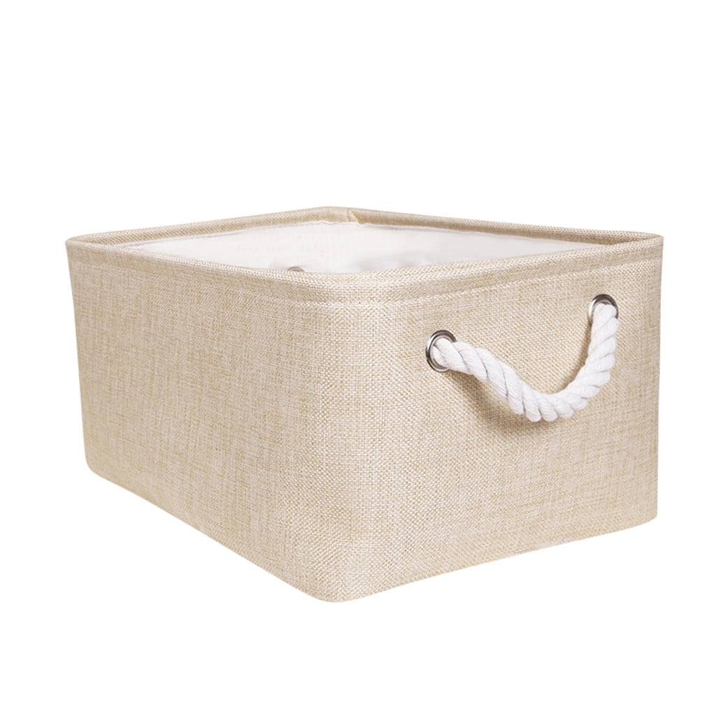 Bizhua Fresh Cotton Rope Handle Desktop Sundries Basket Storage Box ...
