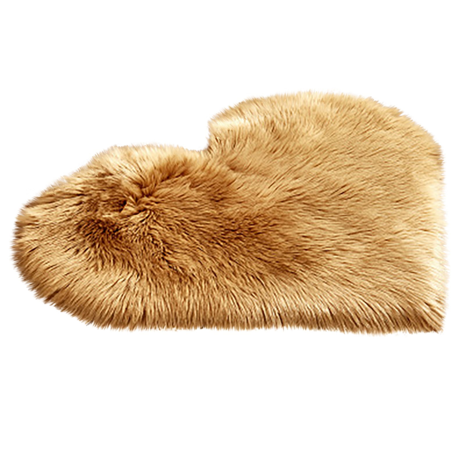 Bizhua Heart Imitation Wool Carpet (40*50Cm) Khakicarpet Sheepskin ...