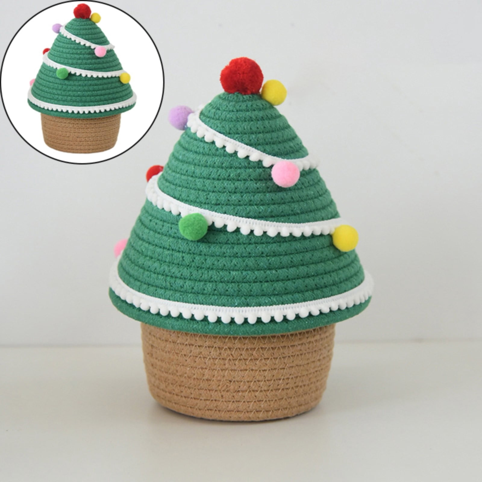 Bizhua Household Essentialschristmas Basket Christmas Tree Shaped ...