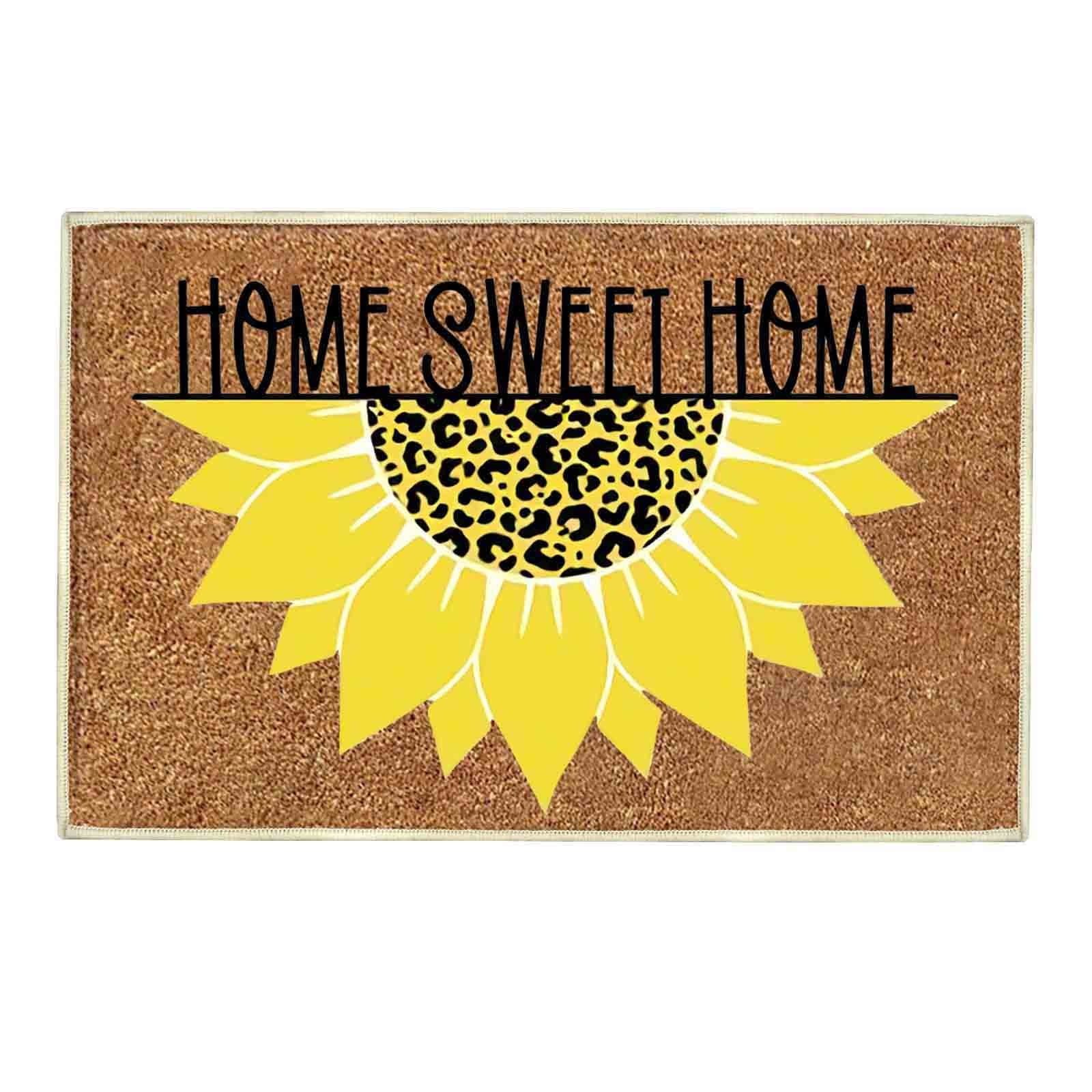 Bizhua Household Essentialssunflower Door Mats Sunflower Welcome Mat ...