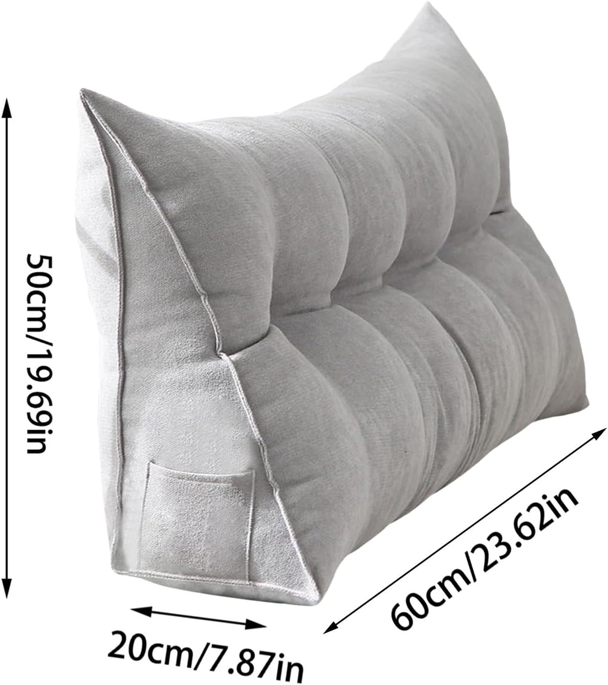 Bizhua Light Beige Gray 50*60Cm Satriangular Headrest for Double Beds ...