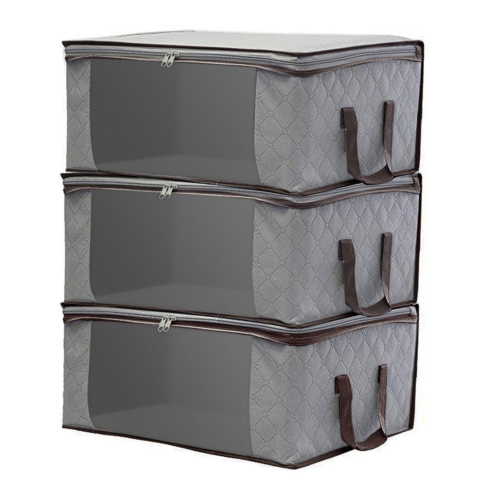 Bizhua Non-Woven Clothes Storage Bag Grayhome Closet Storage Bags ...