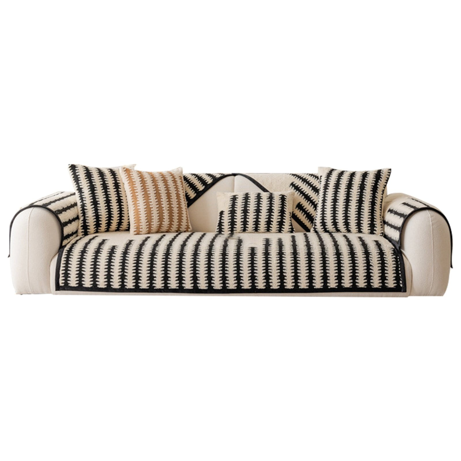 Bizhua Sofa Cover 9 Black Dthickened Soft Plush Sofa Decoration Couch ...