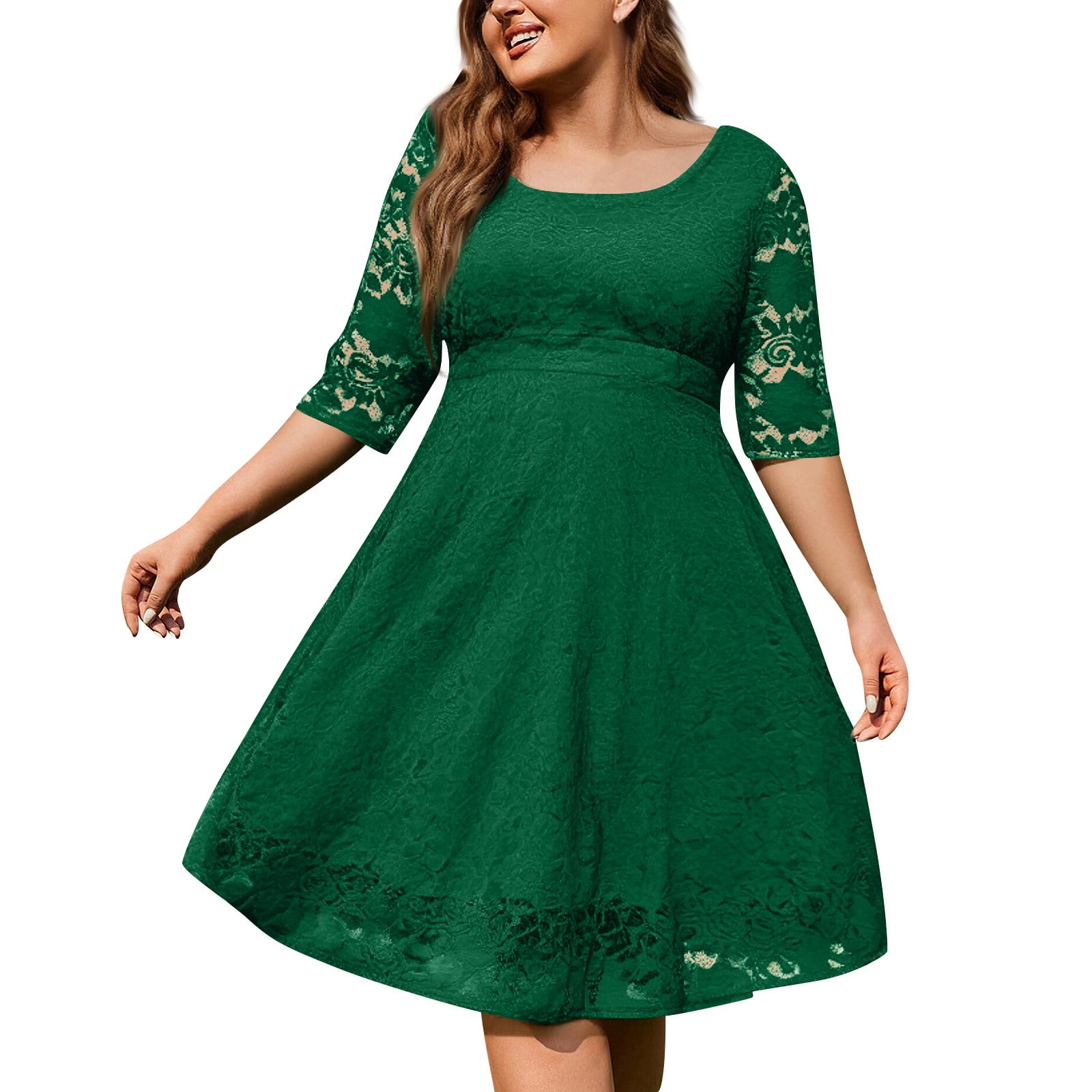 Biziza 111 Trendy Casual Dresses for Women Basic Lace Solid Color 2025 ...