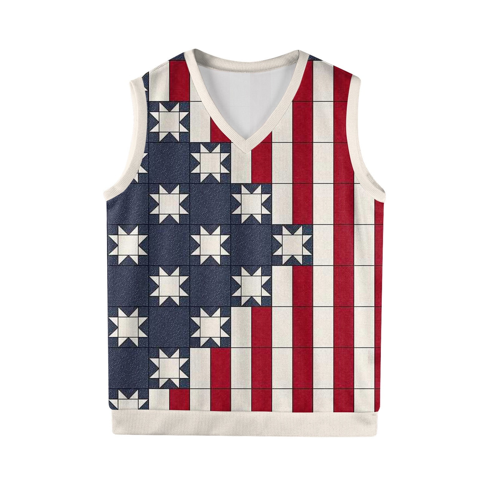 Rlmidhb 4th of July American Flag Sweater Vest for Women Independence ...