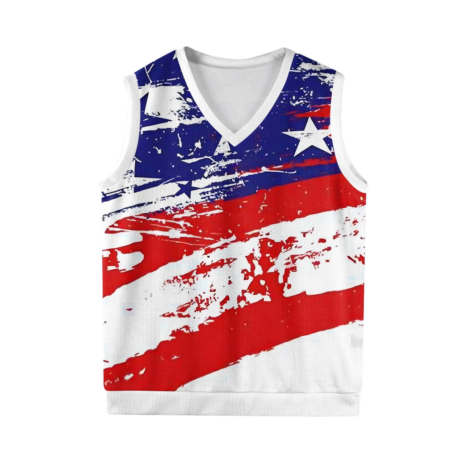 Rlmidhb 4th of July American Flag Sweater Vest for Women Independence ...