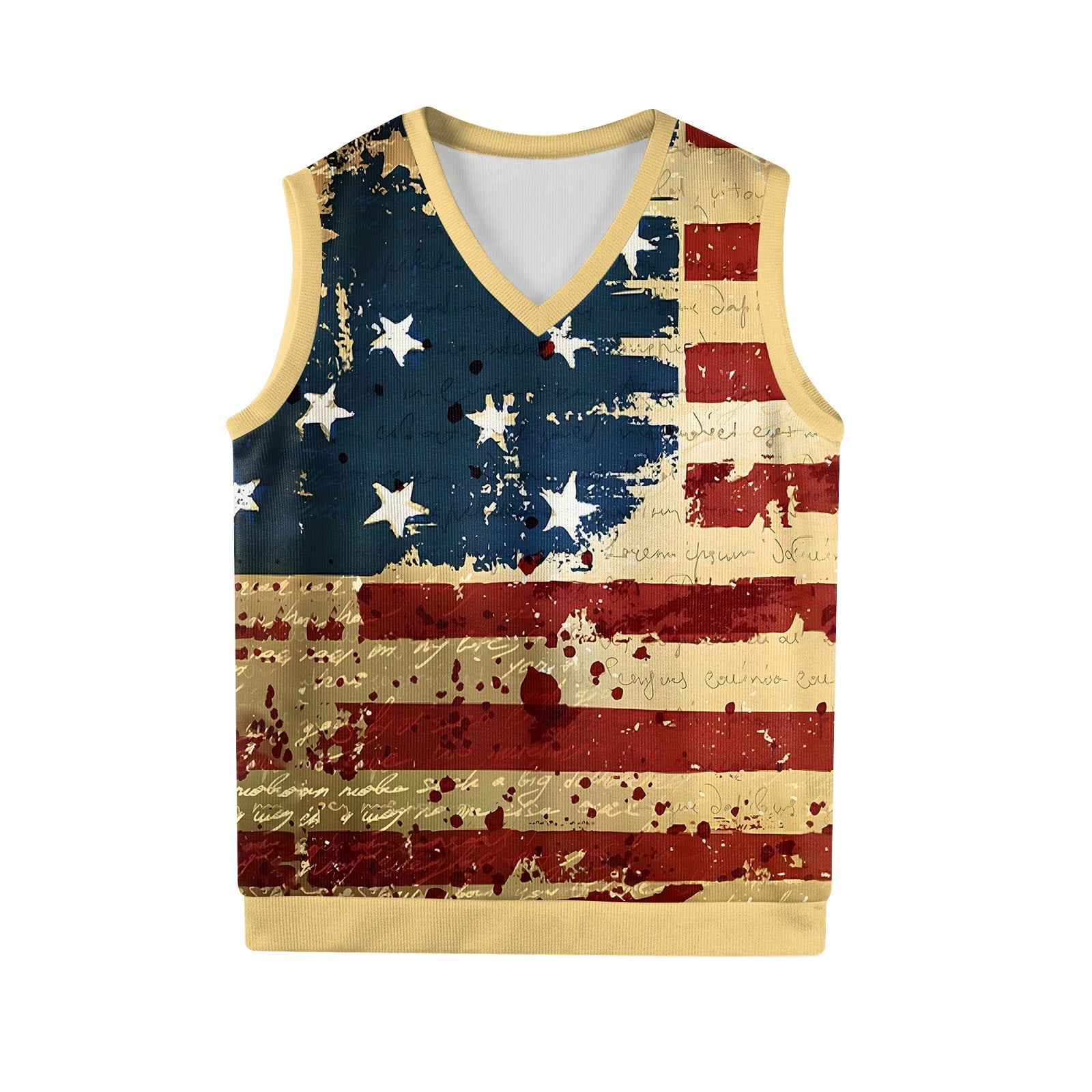 Rlmidhb American Flag 4th of July Sweater Vest for Women Independence ...