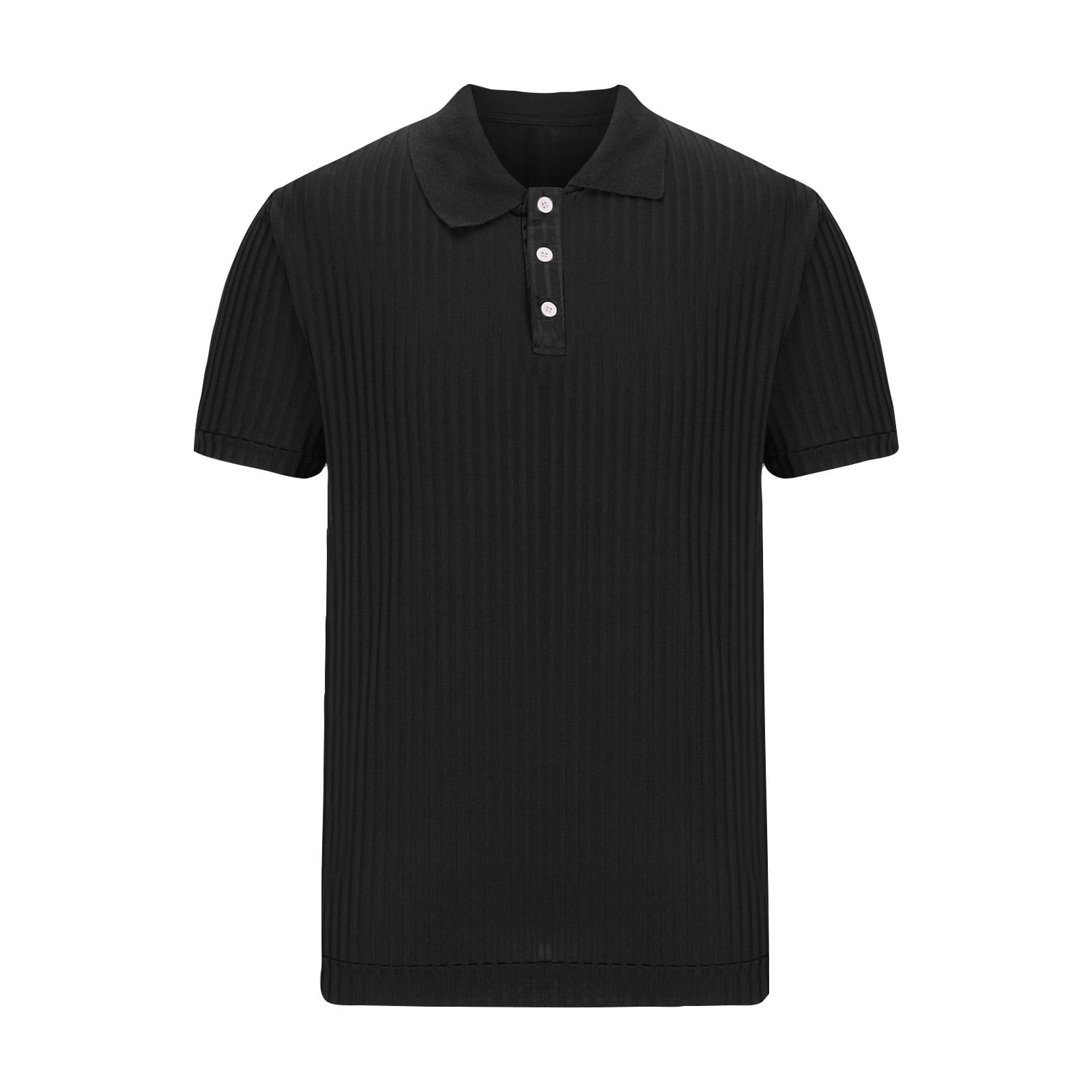 Biziza Button Down Polo Shirts for Men Trendy 2025 Short Sleeve Basic Black Shirt Collared Golf ...