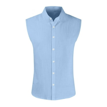 MAWCLOS Men's Casual Short Sleeve Button Down Shirt, Solid Color, Lapel ...