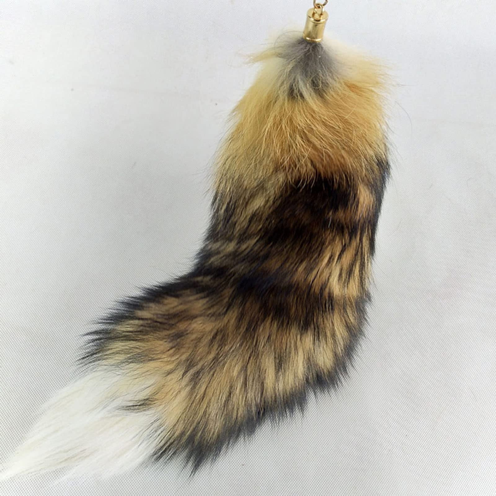 Biziza Fox Tail 15.75inch Animal Tail Shaggy Faux Fur Tail Realistic ...