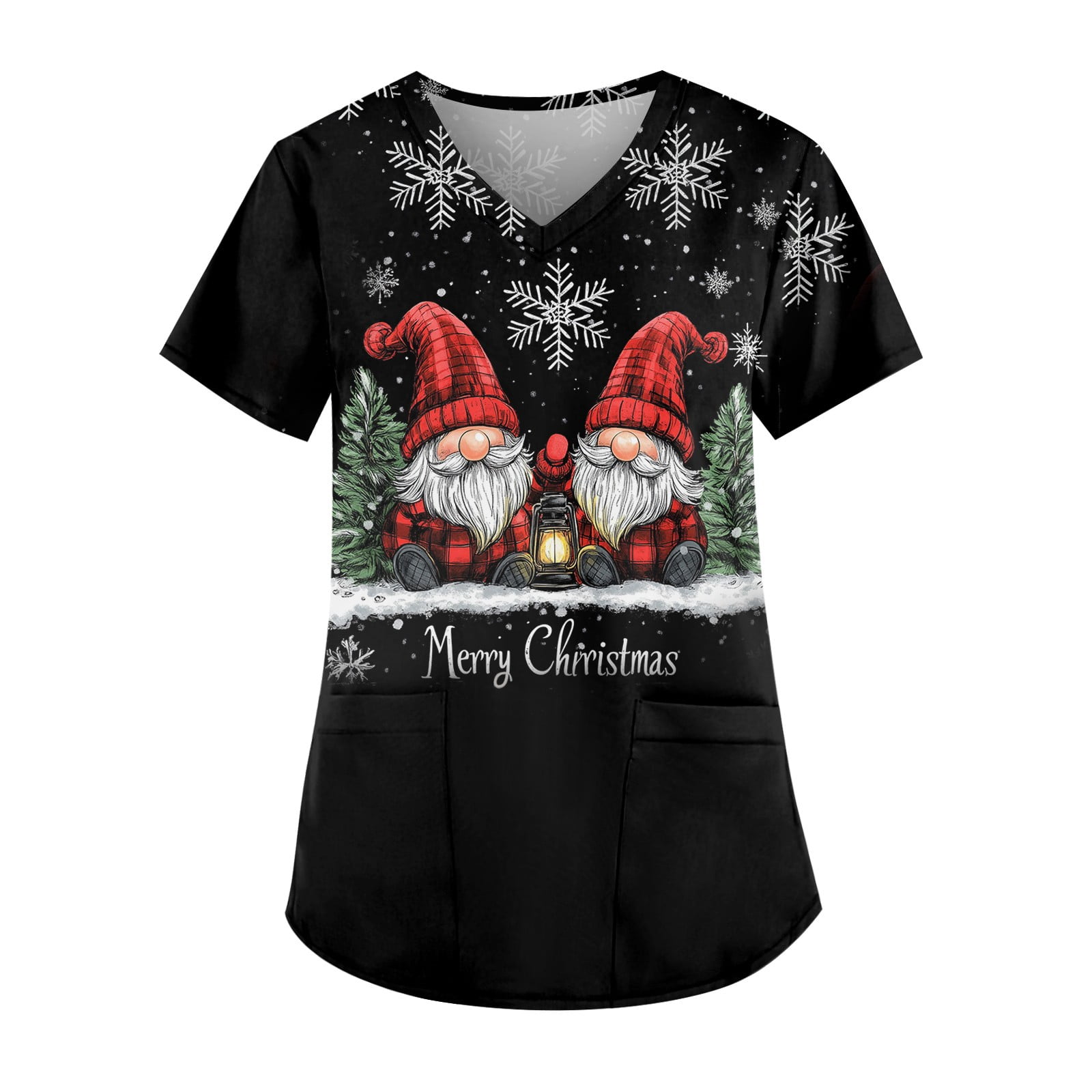 Biziza Gift Boxes Christmas 2025 Scrub Tops for Women Red Nurse Uniform ...