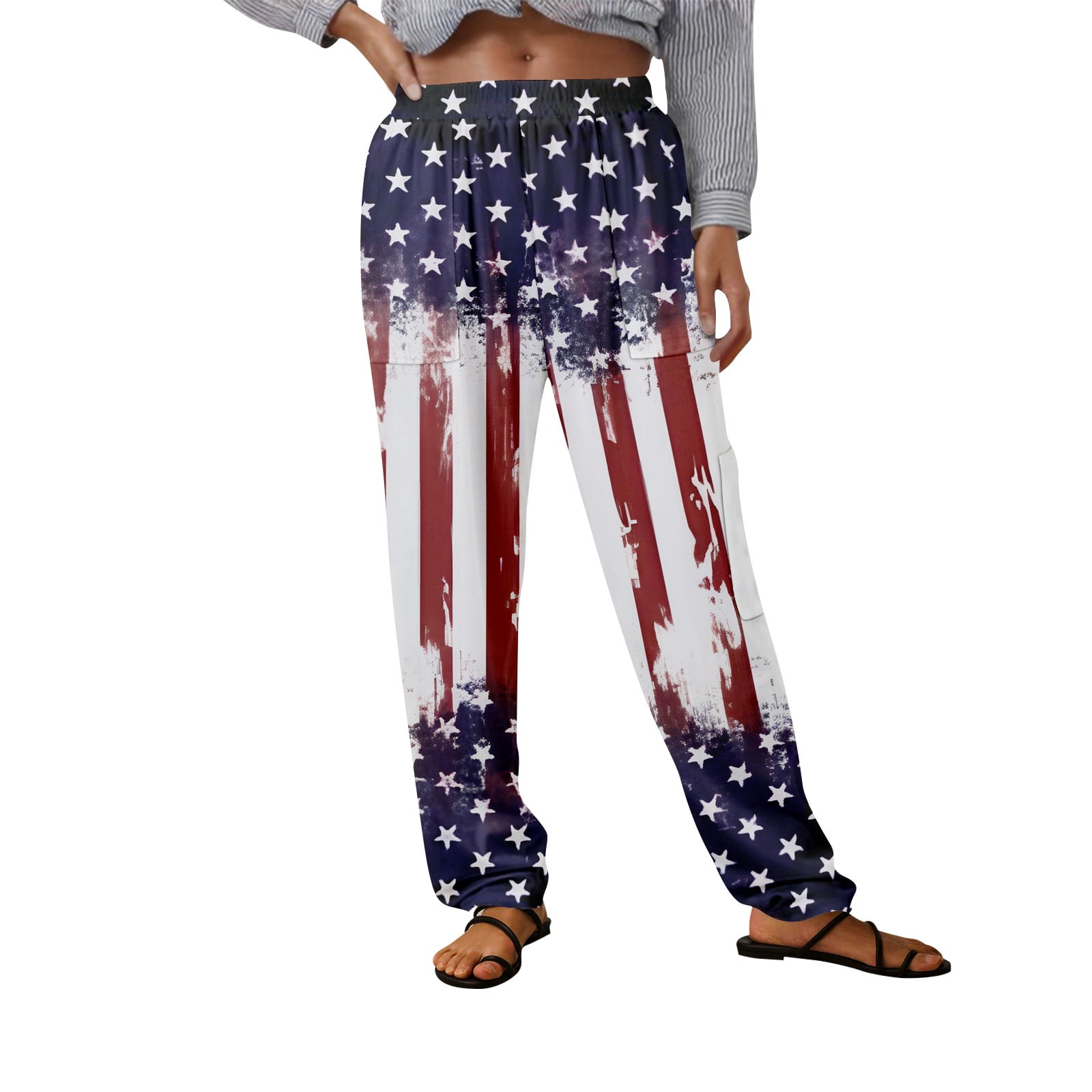Rlmidhb Independence Day 4th of July Pajama Pants for Women American ...