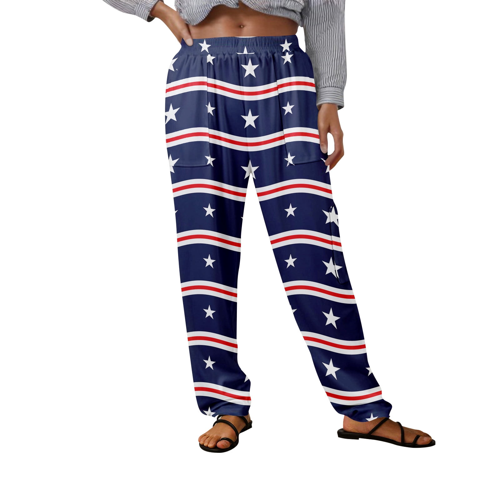 Rlmidhb Independence Day 4th of July Pajama Pants for Women American ...