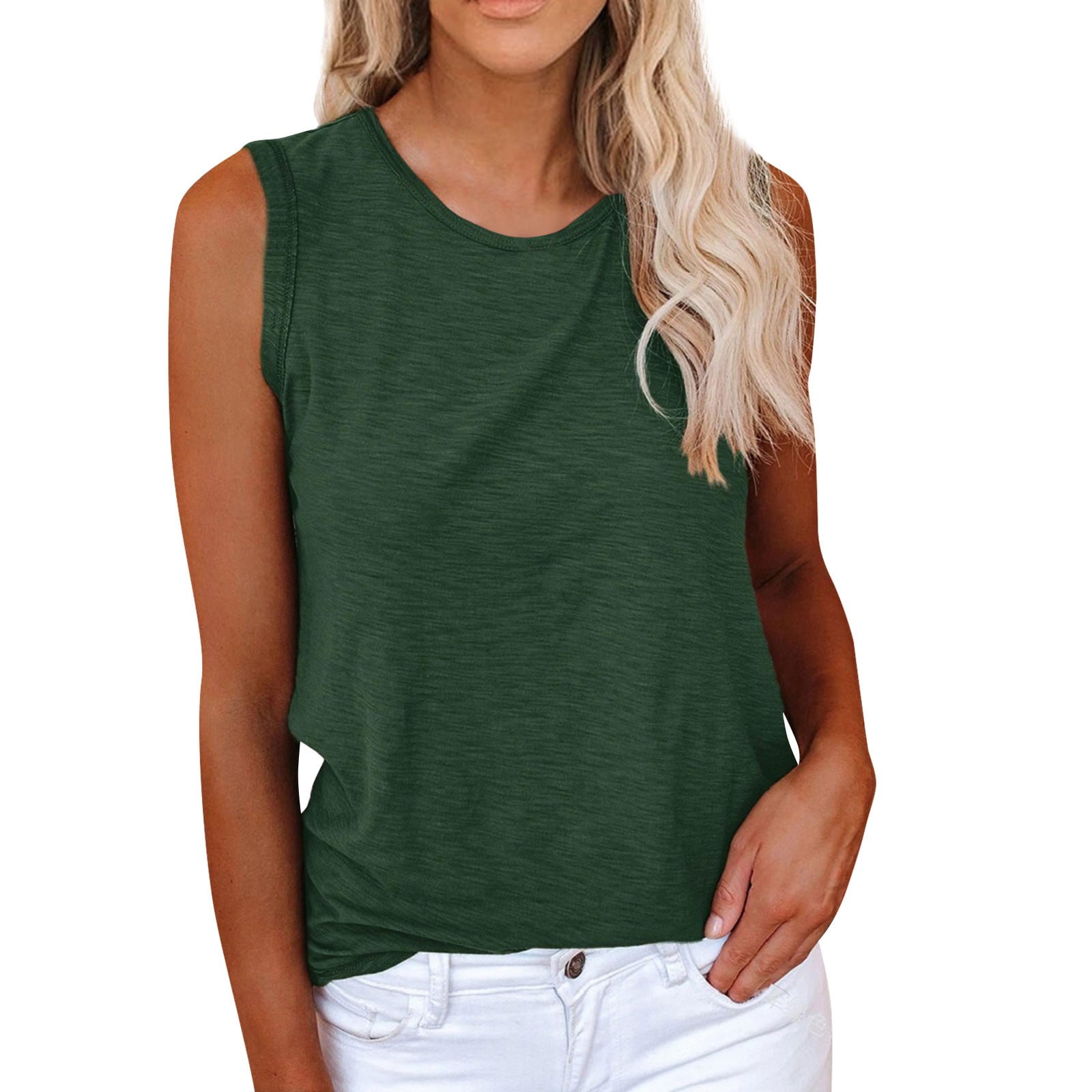 Biziza Loose Fit Tank Tops Women Summer Sleeveless Shirts Summer Summer