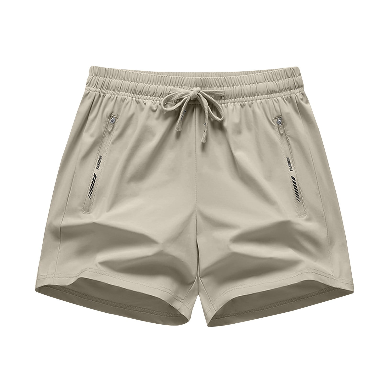 Biziza Plus Size Running Shorts for Women Beige Trendy Quick Dry ...