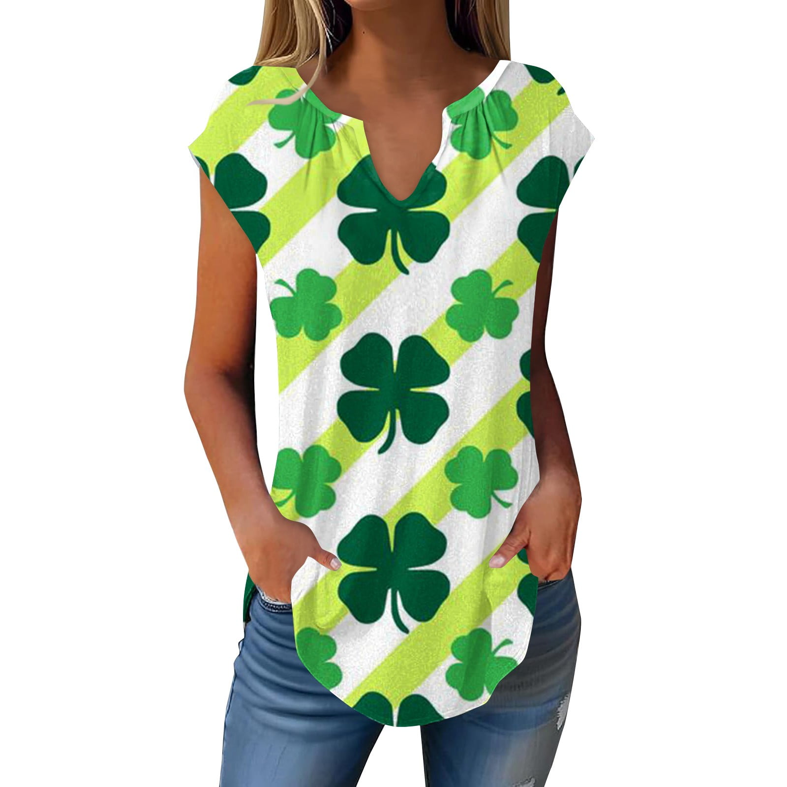 Biziza St Patricks Day 2025 Tunic Tank Tops for Women Shamrock Green ...