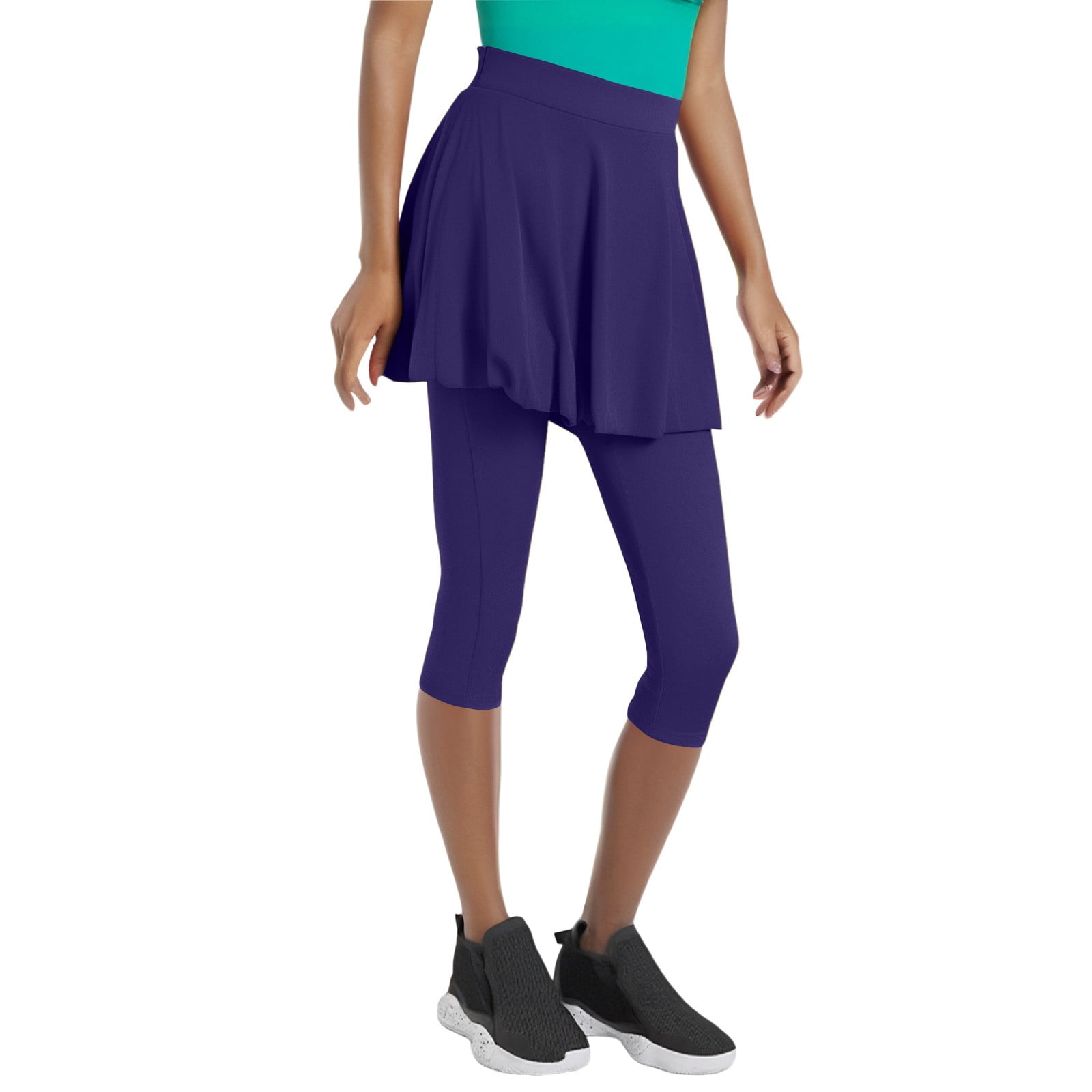 Biziza Stretch Polyester Capri Leggings for Women Yoga Trendy Low ...