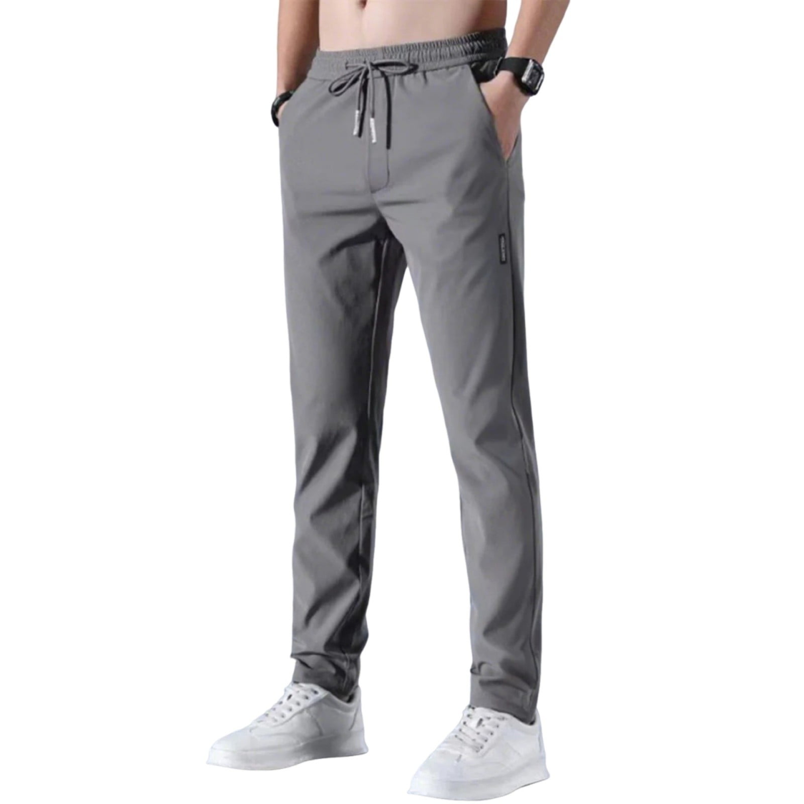 Biziza Summer Joggers for Men 2025 Trendy Straight Leg Gray Sweatpants ...