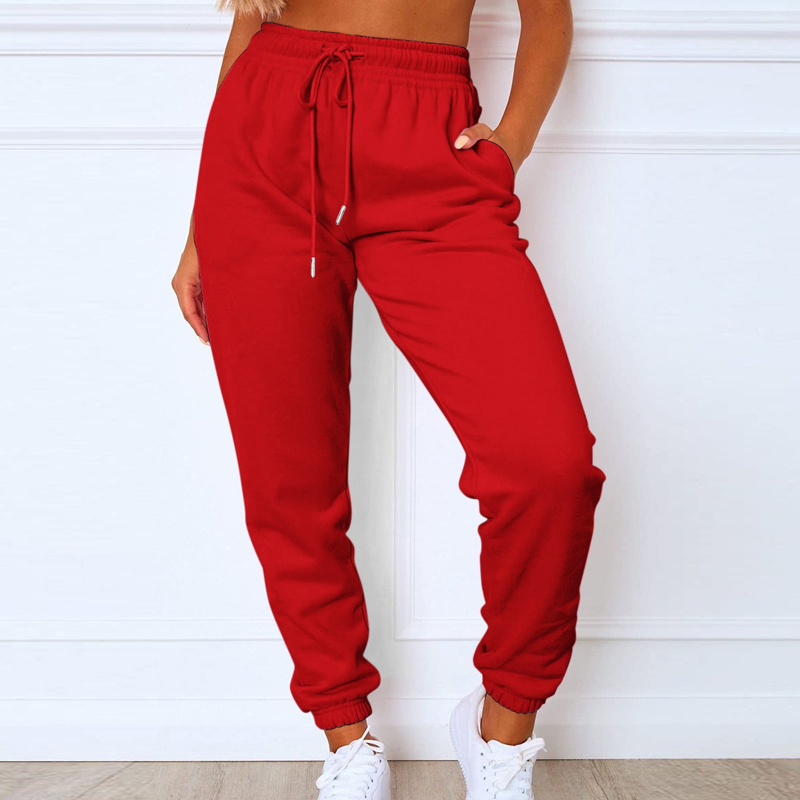 Biziza Sweatpants Women Athletic High-Waisted Womens Cinched Sweatpants ...