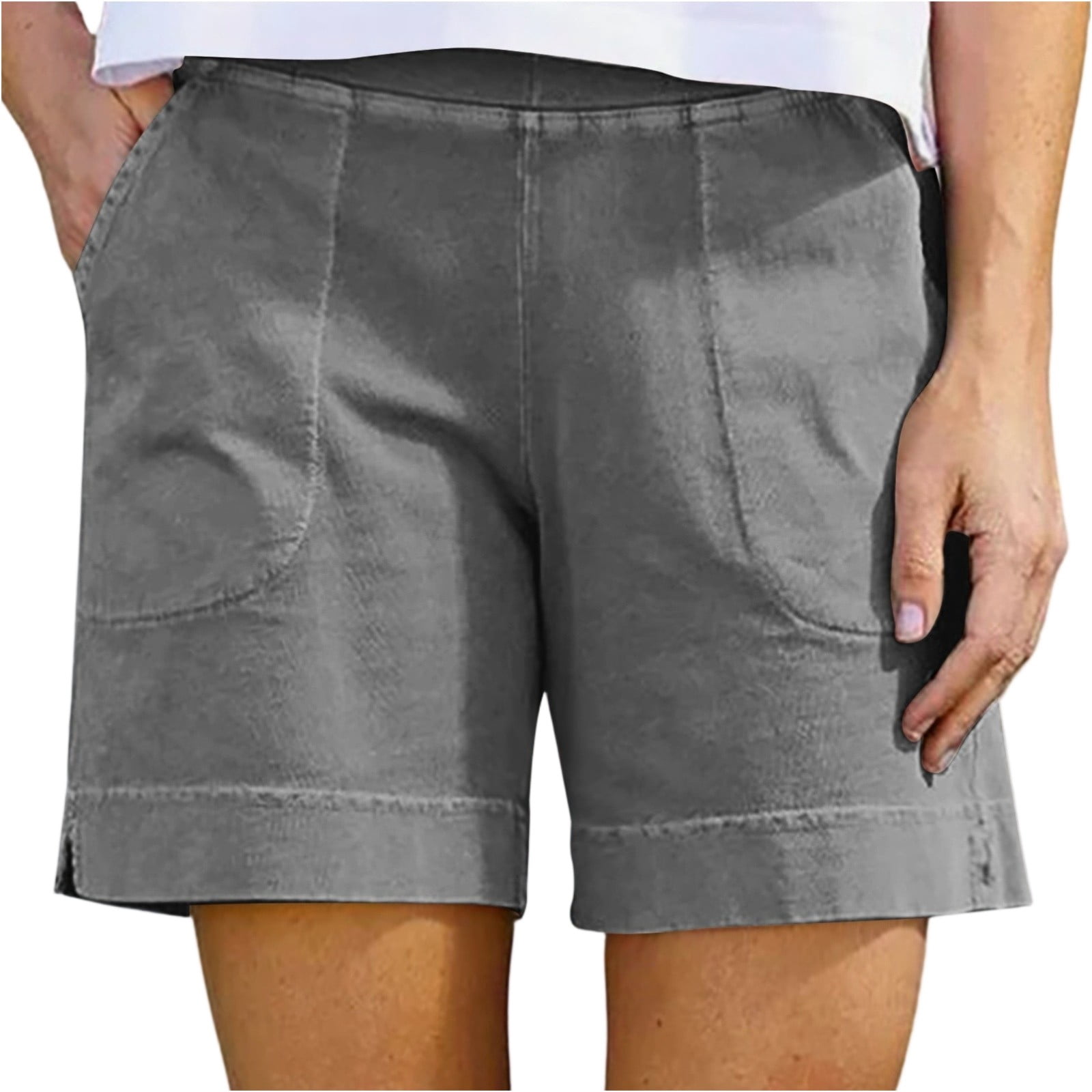 Biziza Women's Trendy Shorts Pleated 2025 Trendy 2025 Trendy Summer ...