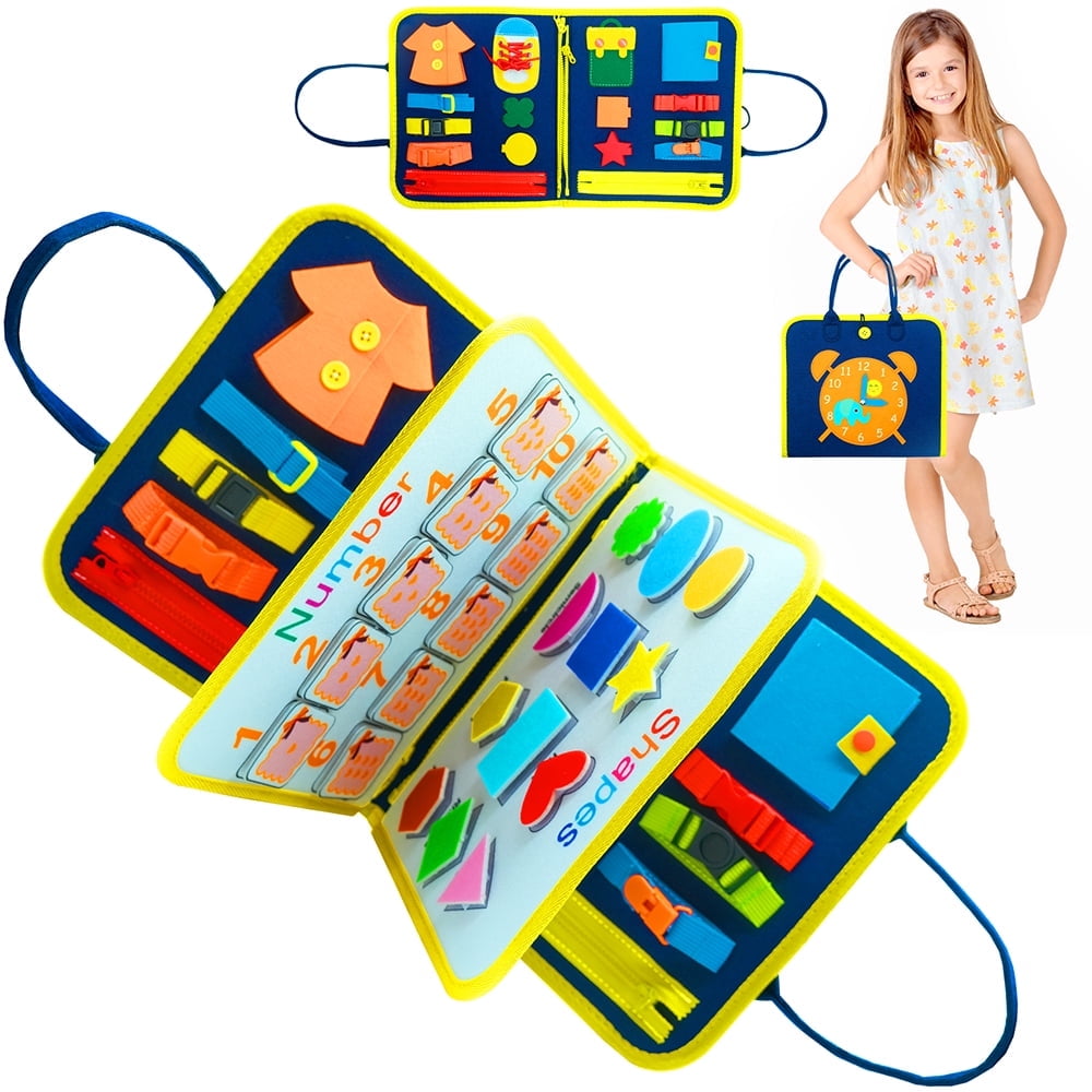 BizyKoady Montessori Busy Board, Kids Learning Toy, Fine Motor Skills ...